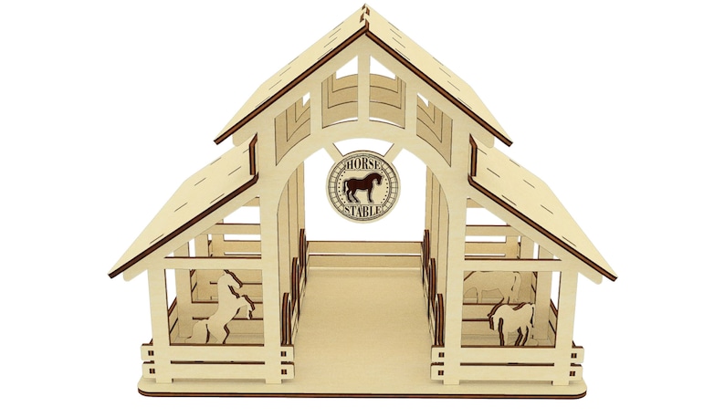 Horse Stable Dxf Files for Laser Cut Barn Svg Glowforge Files - Etsy ...