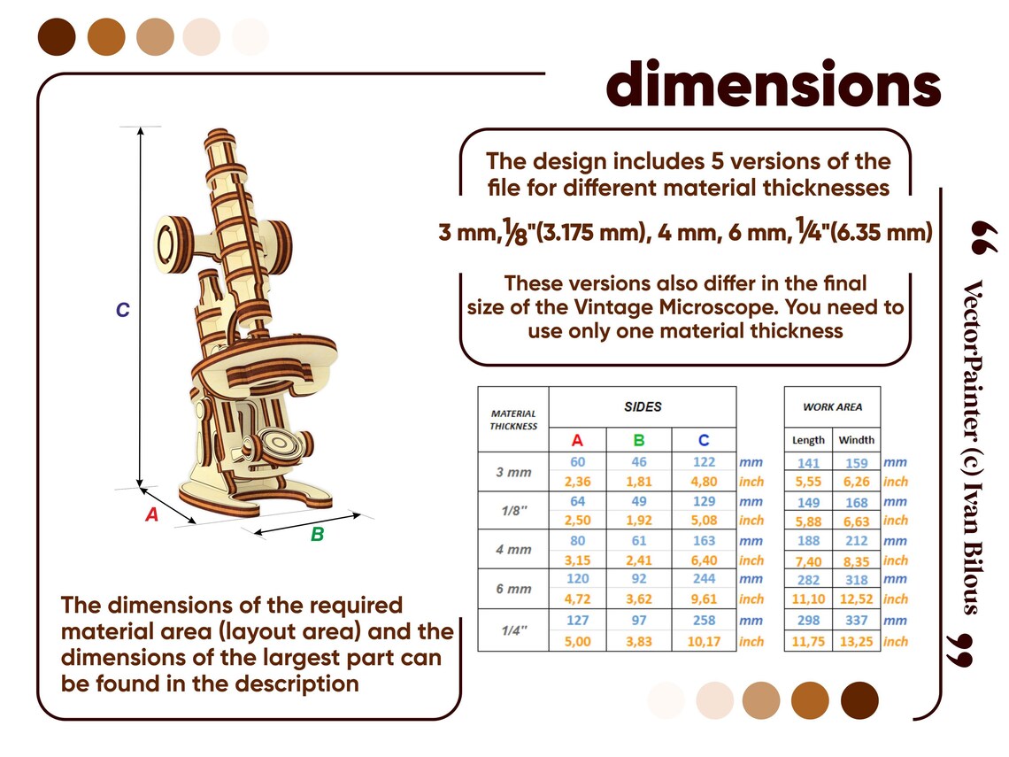 Microscope Laser Cut File, SVG Science Miniature Laboratory Model ...