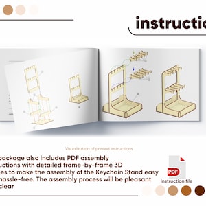 Keychain Stand - SVG Laser Cut Plan, Digital File for Cutting Machines ...