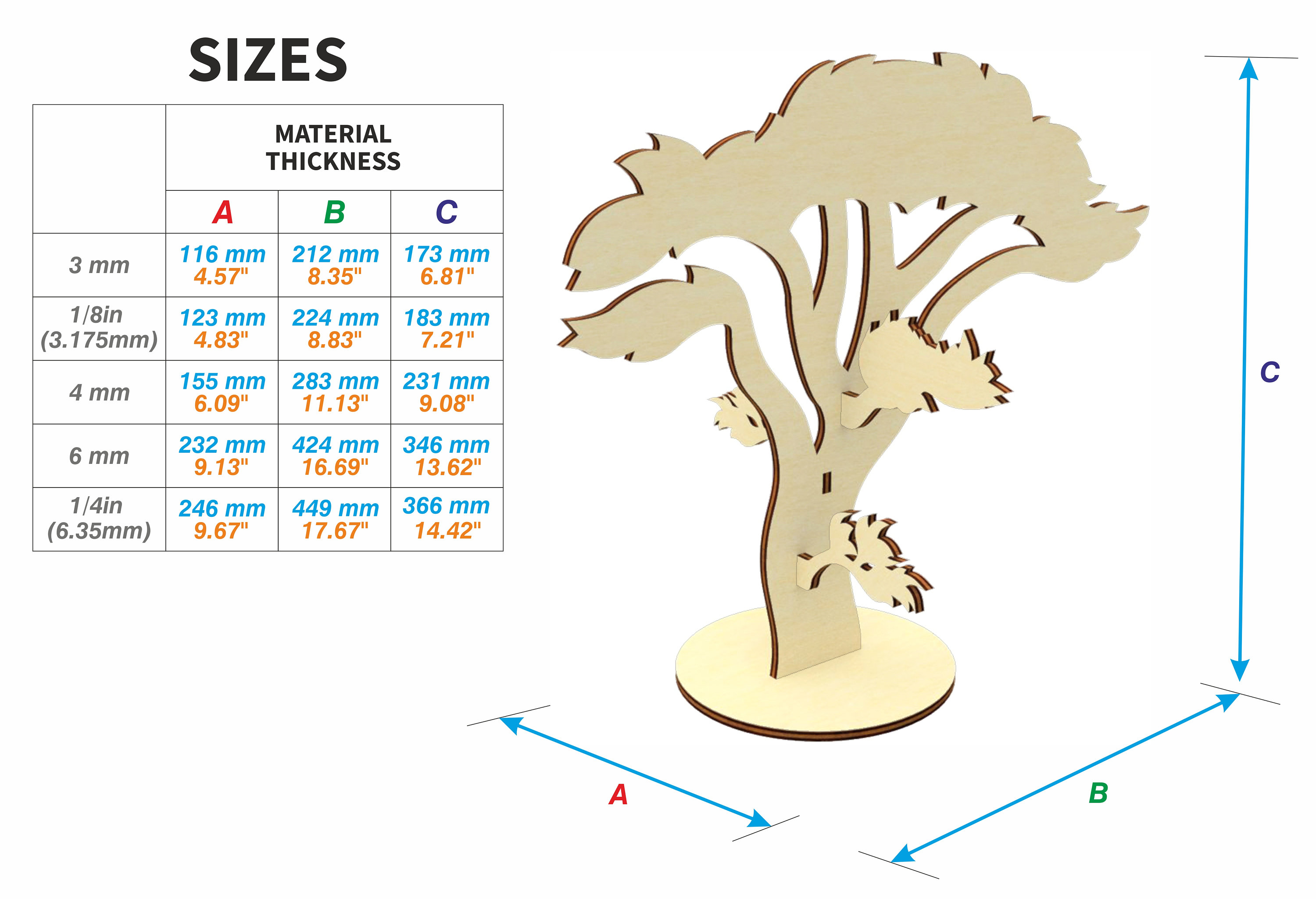 Forest laser cut 3d design Glowforge pattern Christmas | Etsy