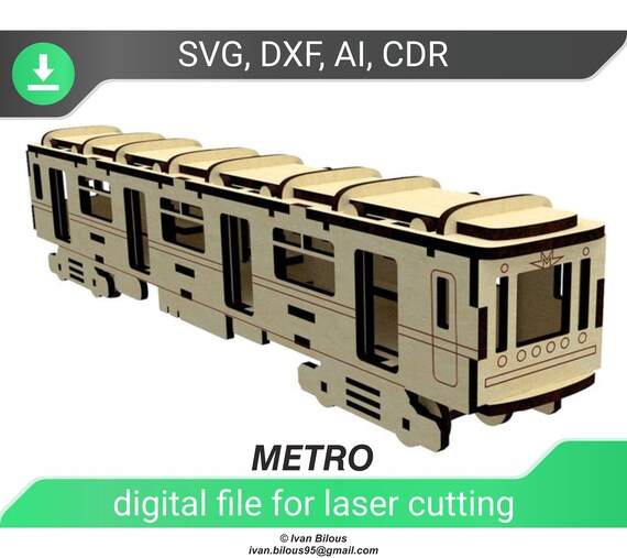 Laser Cut File Metro Dxf Files for Laser Files Subway Model | Etsy