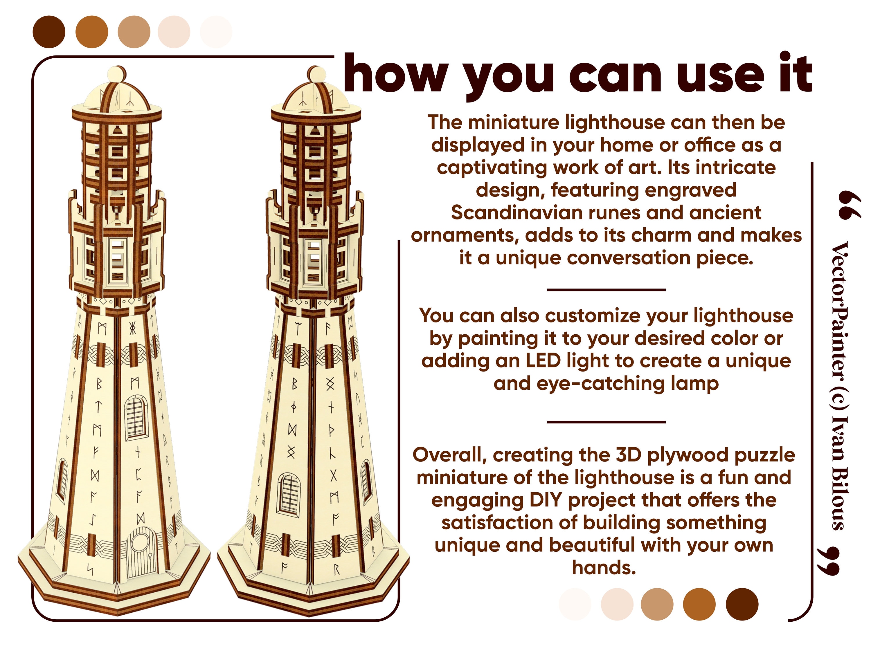 Wooden Lighthouse Laser Cut File, SVG Coastal Decor DIY Project ...