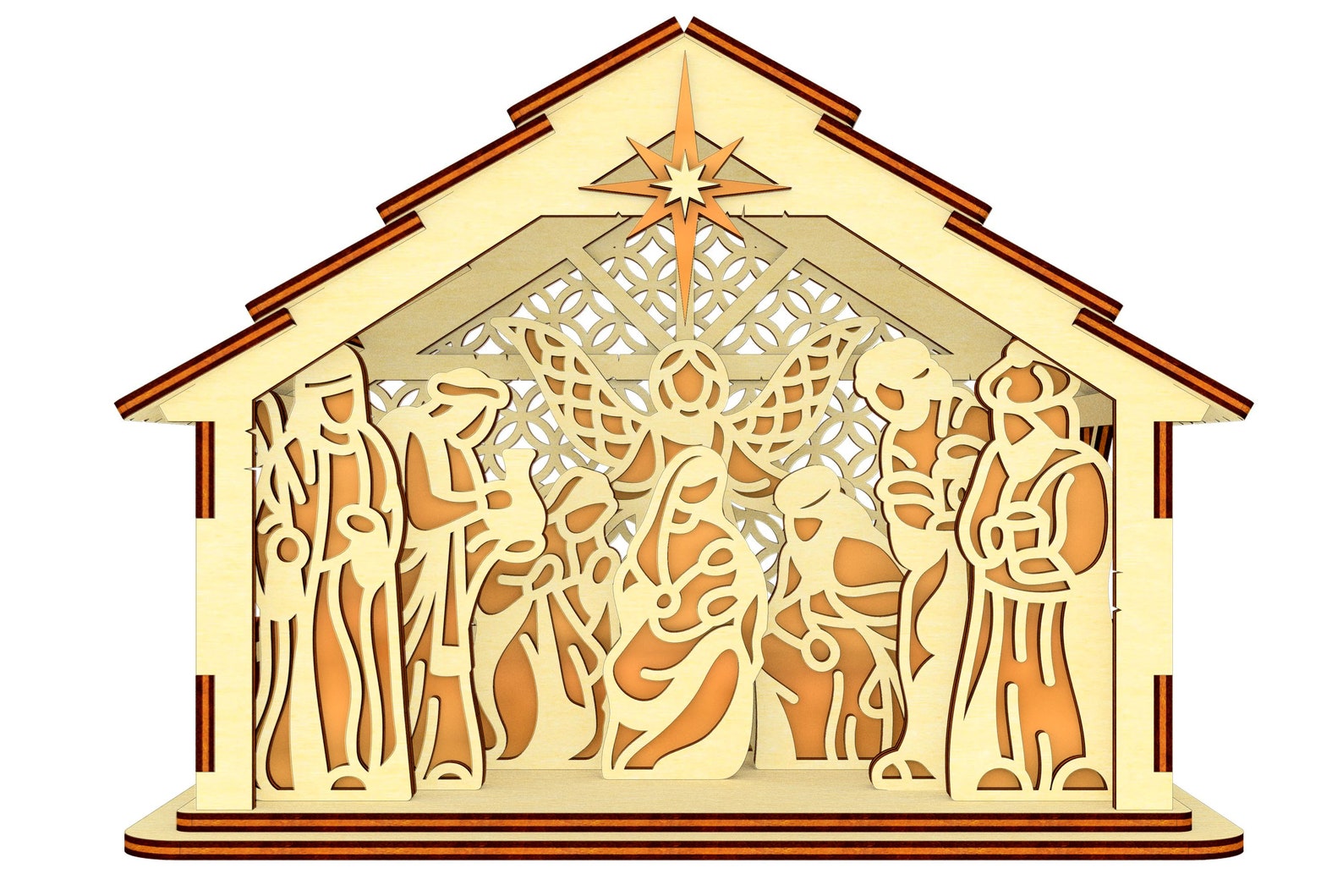 Nativity Scene Laser File SVG Plan for Laser Cutting - Etsy