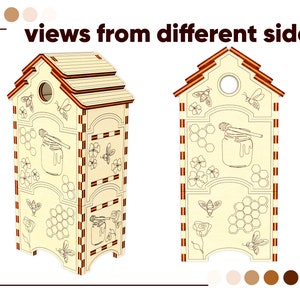Honey Bee Hive Laser Cut File, SVG Template for Laser Cutting Machines ...