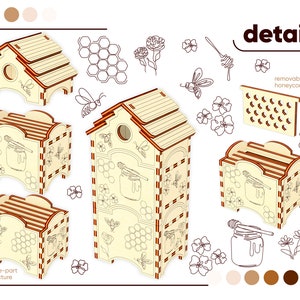 Honey Bee Hive - Laser Cut File, SVG Template for Laser Cutting ...