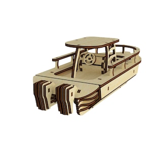 Ship Boat - SVG Laser Cut File, 3d Puzzle Plan for Laser Cutting ...