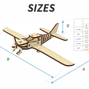 Airplane Model - Laser Cut File, Digital Vector Plan for Cutting ...