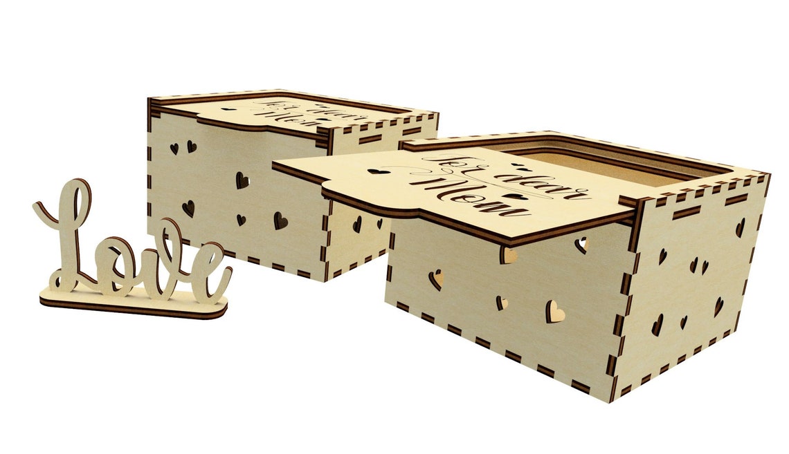 Gift Box Laser Cut Glowforge Svg Cut Files Greeting Box for | Etsy