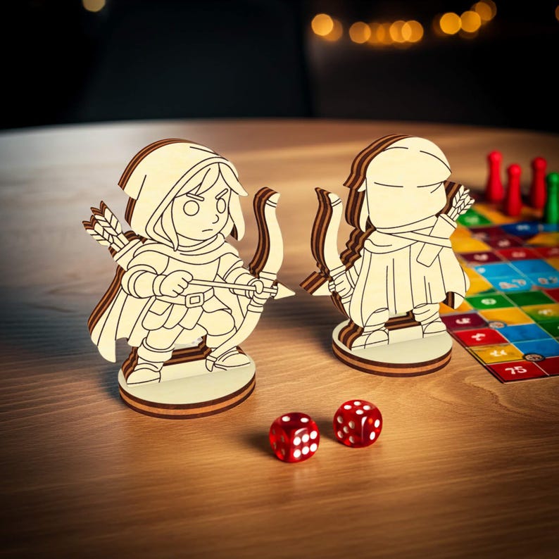 Fantasy RPG Tabletop Miniatures Bundle, Laser Cut Digital File - Etsy