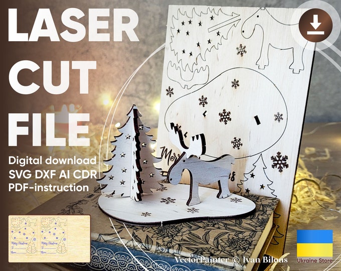 Santa Claus House - Laser Cut File, SVG Plan for Glowforge and Cutting ...