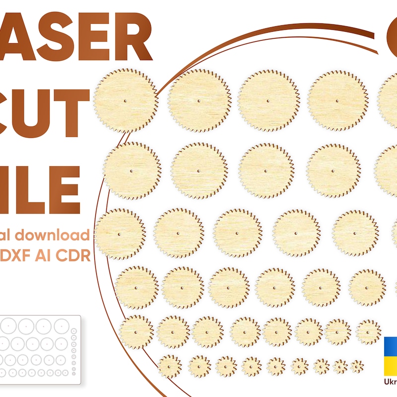 Laser Cut Vector Gears - Etsy