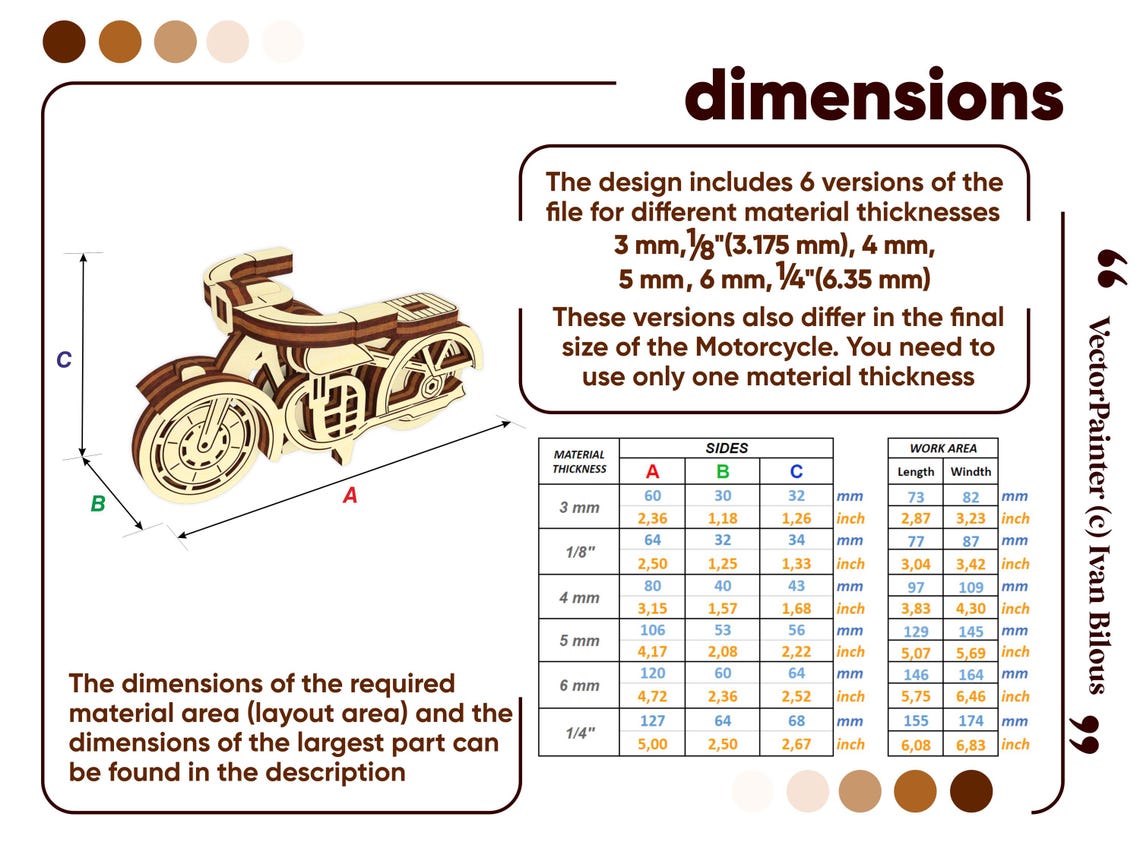 Motorbike - Laser Cut File, SVG Plan of Plywood Miniature Vehicle - Etsy