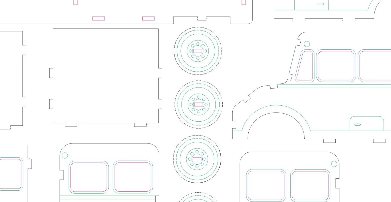Bus Shelf Dxf Files for Laser Cut Template Shelf for Notebooks | Etsy