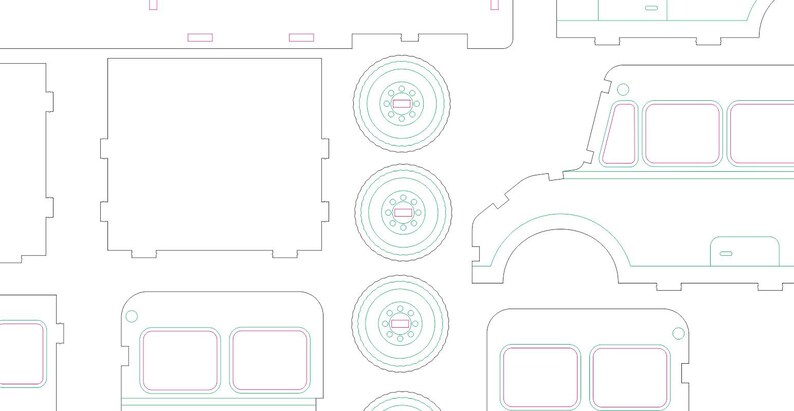 Bus Shelf Dxf Files for Laser Cut Template Shelf for Notebooks | Etsy
