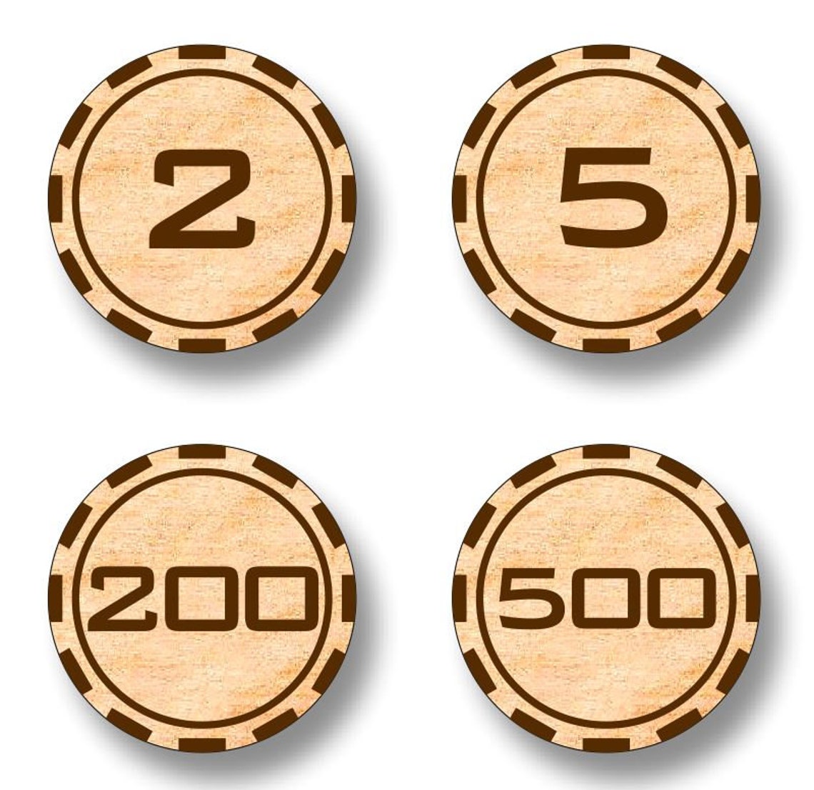Laser Cut Wood Dxf Files for Laser Engraved Poker Chips Laser - Etsy