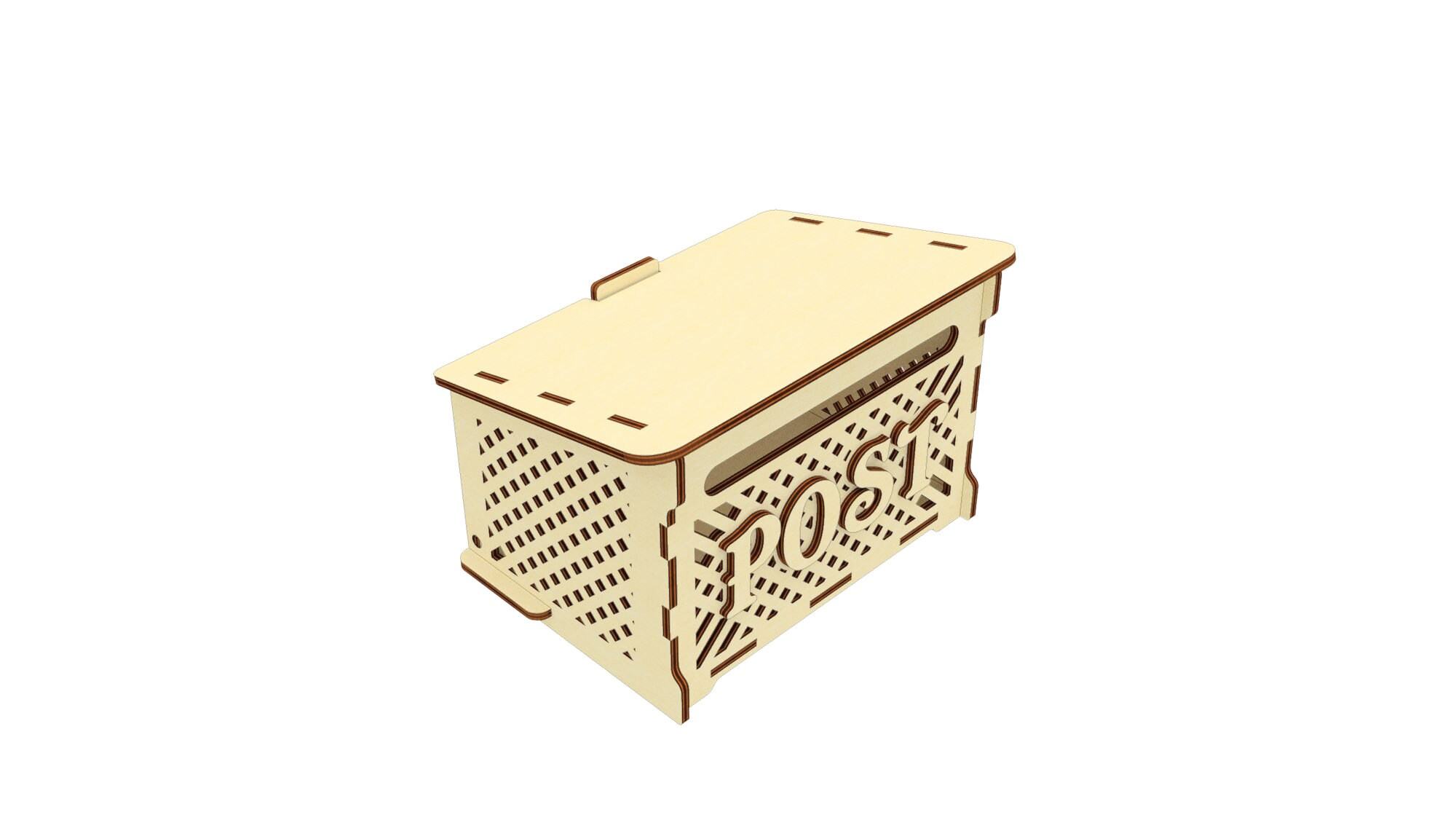 Post Box Dxf Files for Laser Cut Files Cnc Plan Post Basket - Etsy