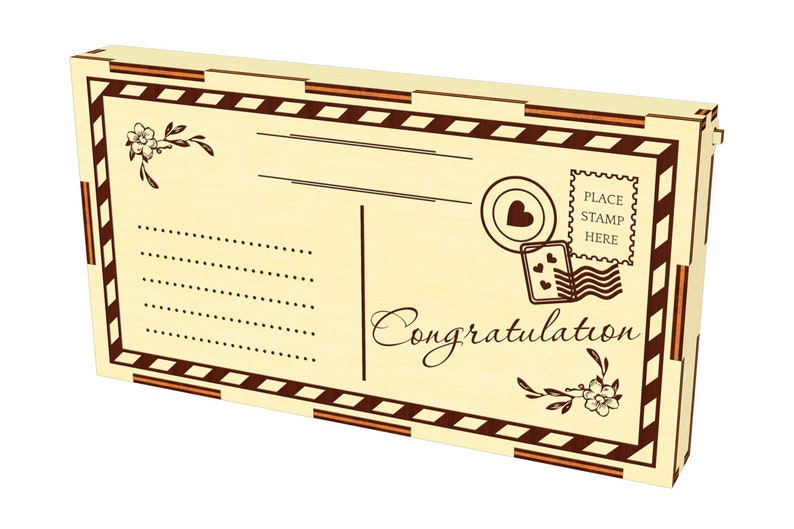 Gift Envelope Laser Cut File Wedding Gift Box Plan - Etsy
