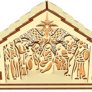 Nativity Scene - Laser File, SVG Plan for Laser Cutting Machines of the ...