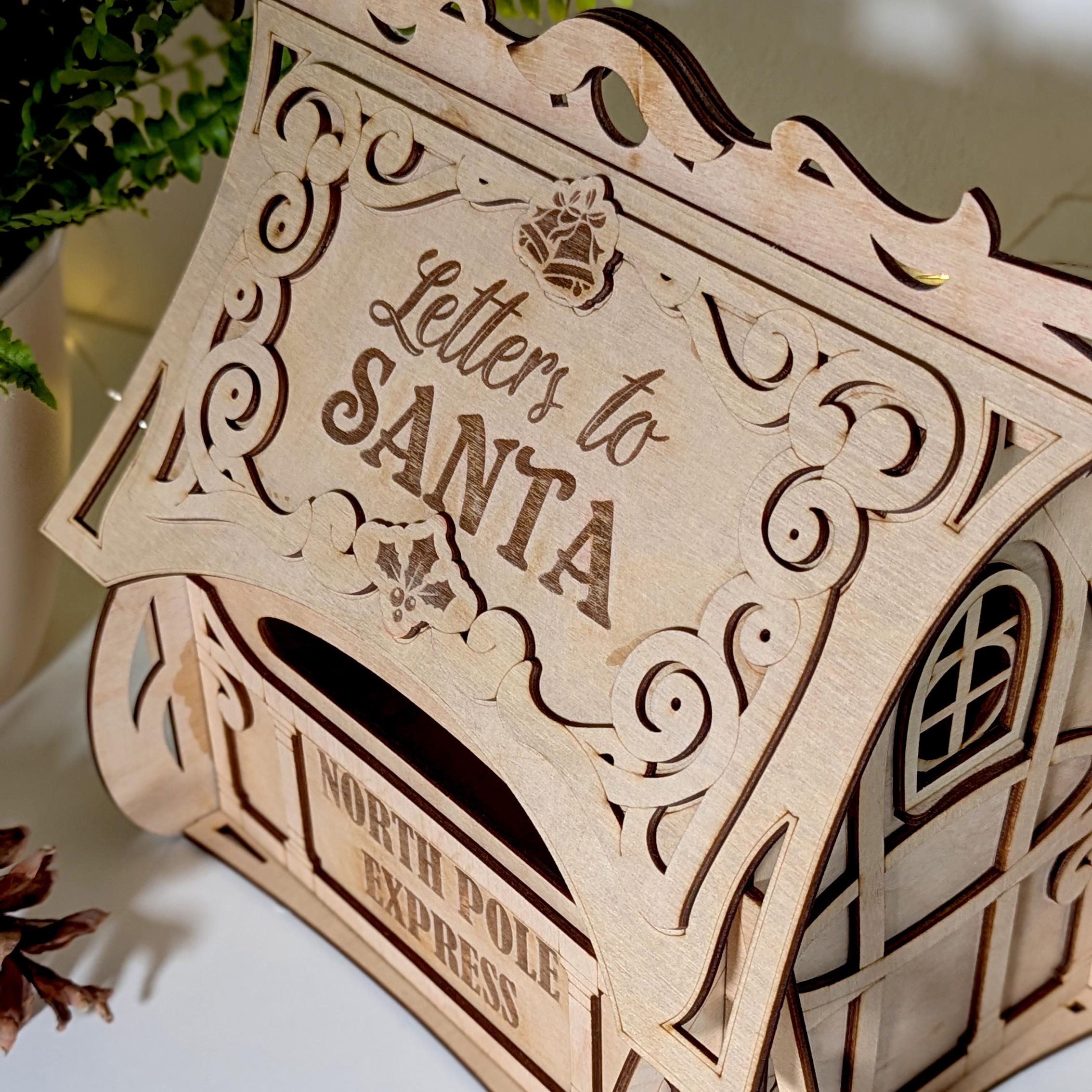 Christmas Post Box - Laser Cut File, Mailbox for Santa Claus Letters ...