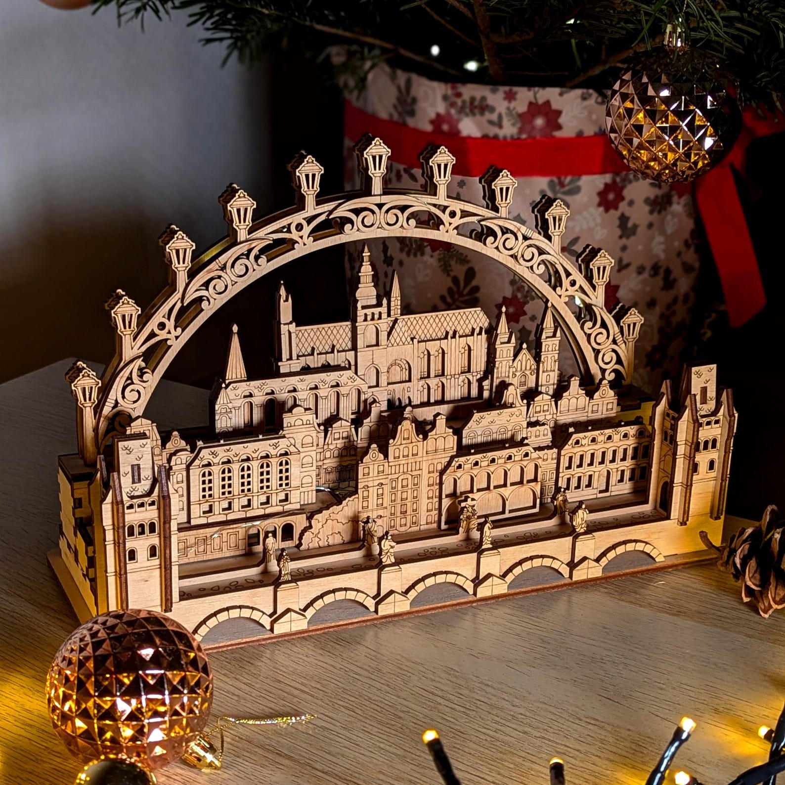 Prague Christmas Arch Laser Cut File – SVG Schwibbogen Plan (digital ...