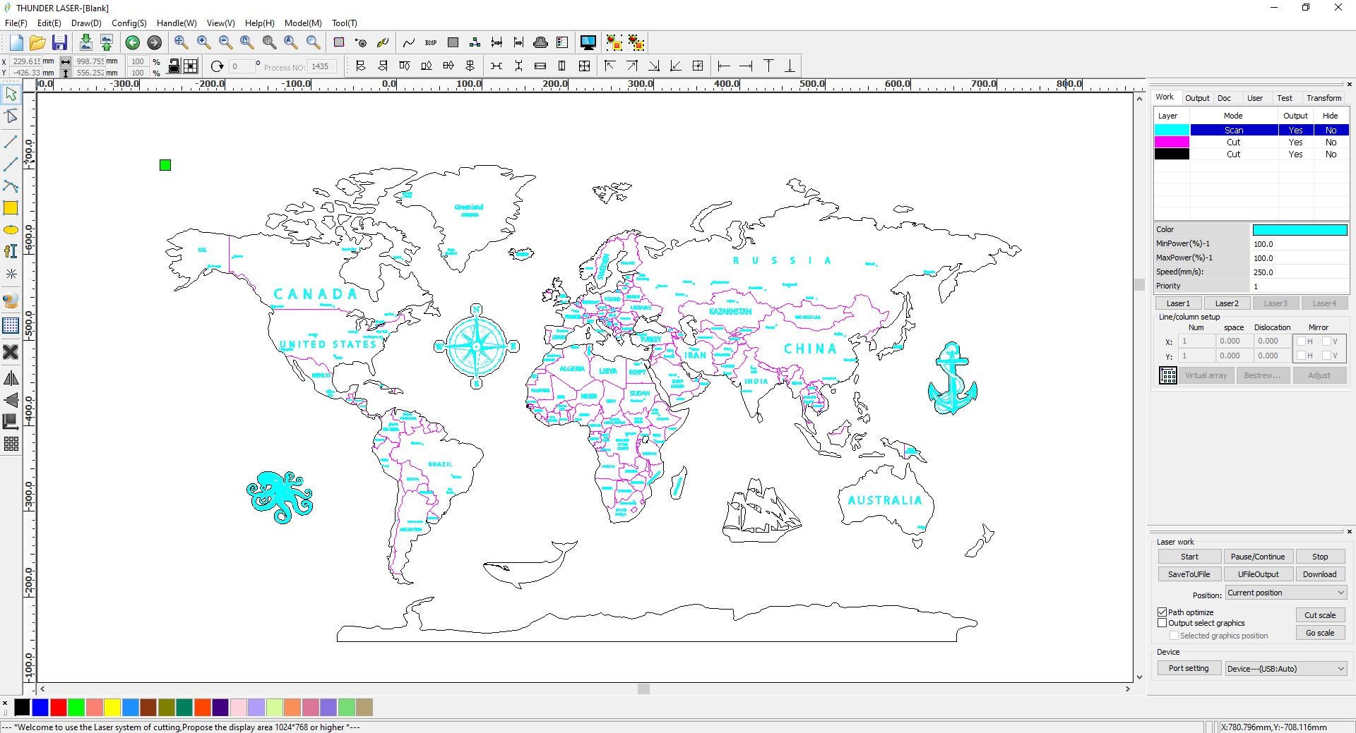 Layered world map dxf file for laser cut template bathymetric | Etsy