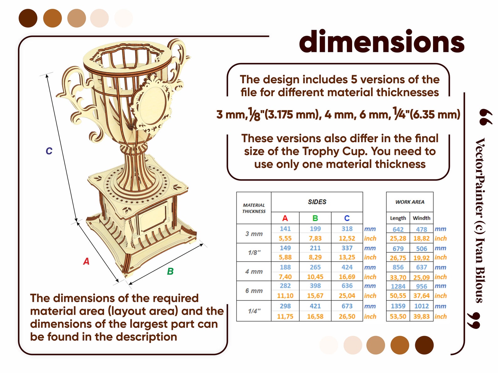 Trophy Cup Laser Cut File: 3D Plywood Award (digital Download) - Etsy