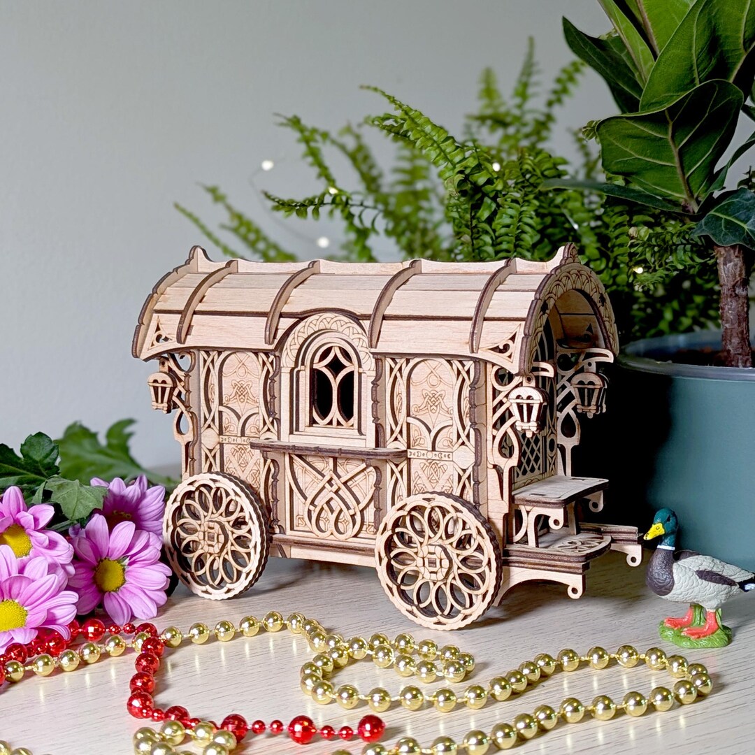 Nomad Caravan Wagon - Laser Cut File Project, SVG Plan for Cutting ...