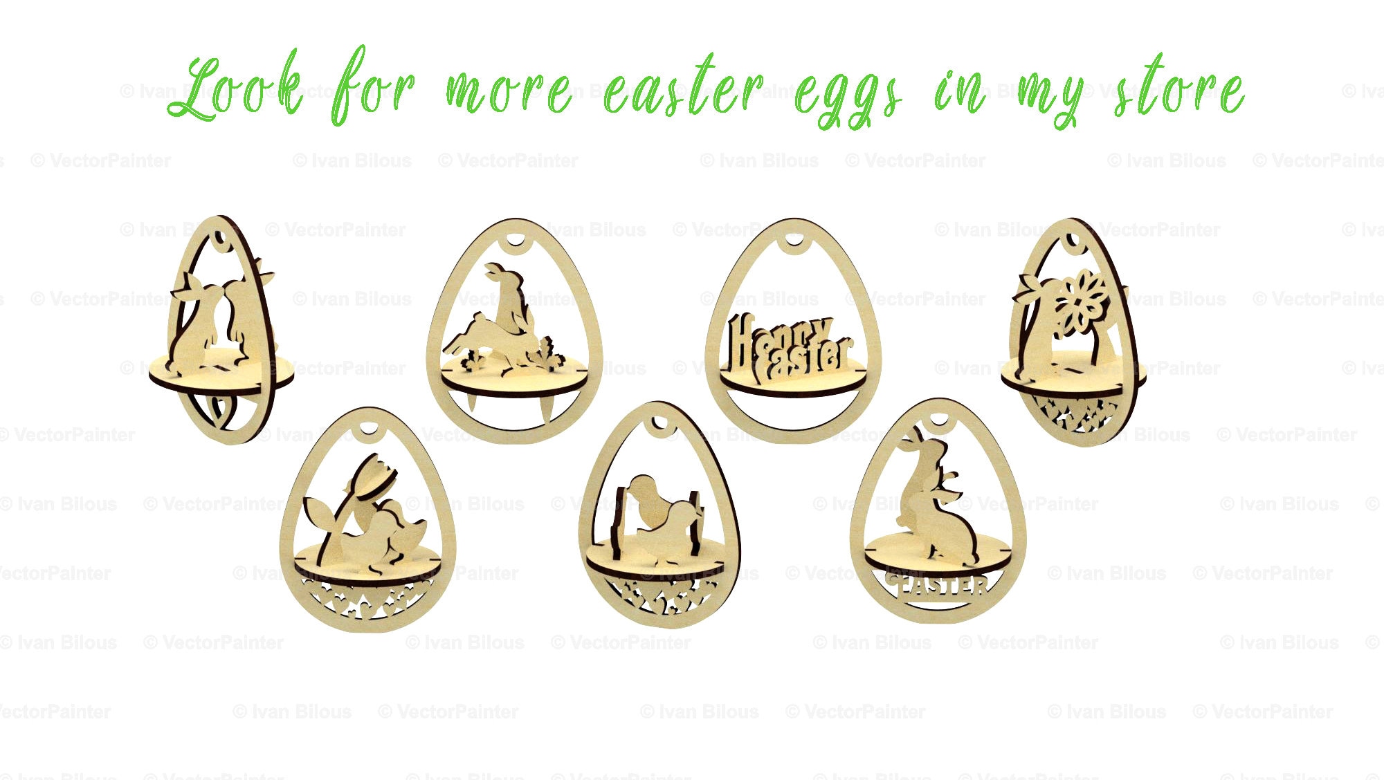 Easter egg dxf laser cut file easter svg glowforge easter | Etsy