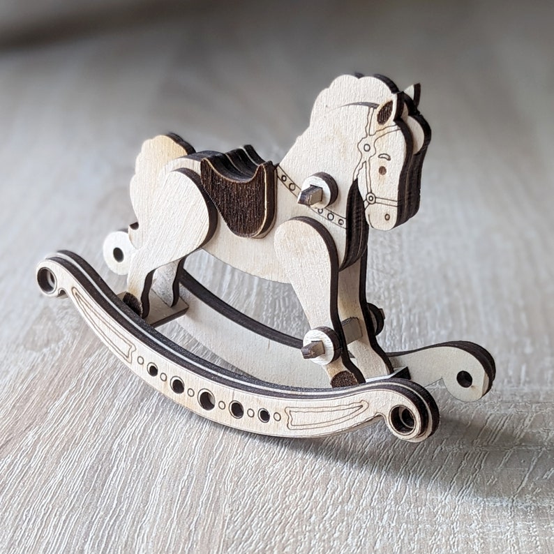Rocking Horse - SVG Laser Cut File, Digital Vector Plan for Glowforge ...