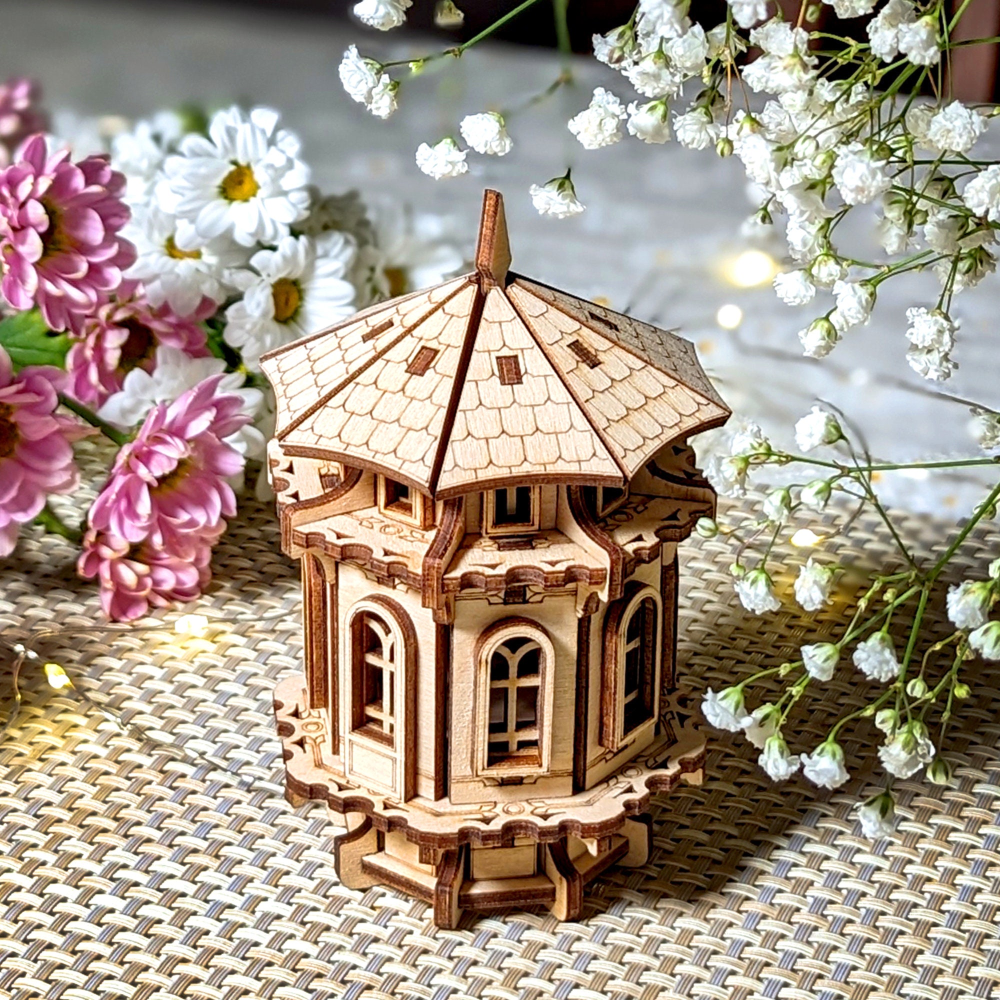 Garden Stake Houses - Laser Cut File, Set of 5 Fantasy Designs for ...