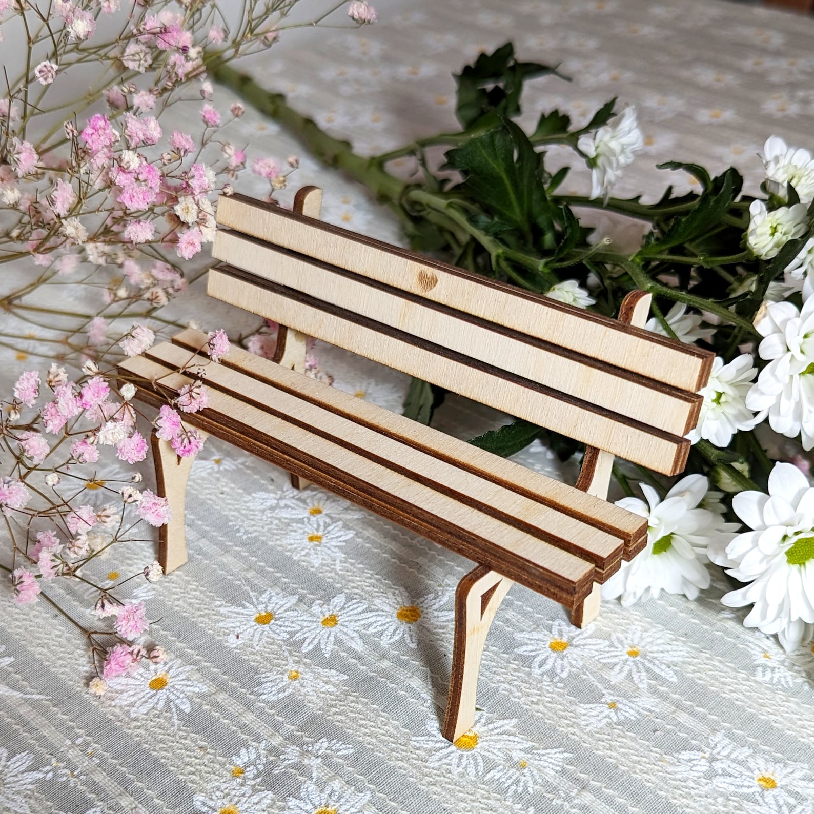 Laser Cut Bench Files: Miniature Memry Bench Set of 5 SVG Plan (digital ...