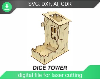 Dice Tower Cut File - Etsy