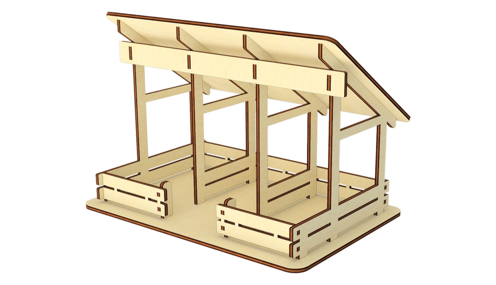 Barn Horse Stable SVG Laser Cut File Glowforge Pattern Stall | Etsy