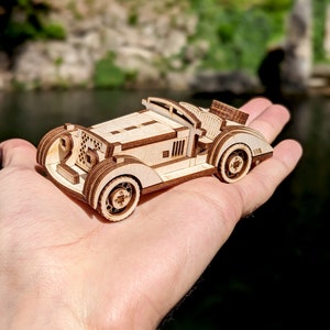 Sport Car - Laser Cut File, Digital Plan of Convertible Miniature With ...