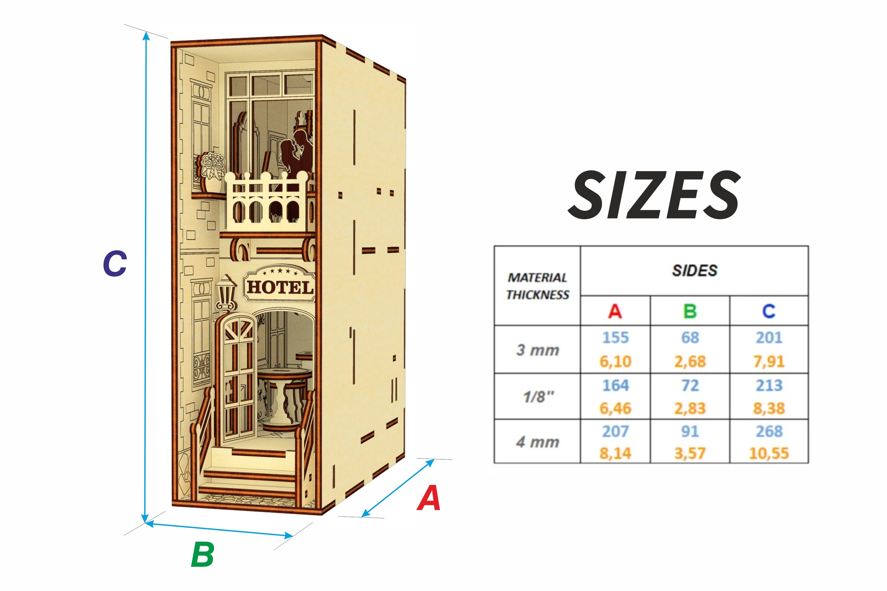 Hotel Book Nook SVG Laser Cut Files: Vector Plan (digital File) - Etsy ...