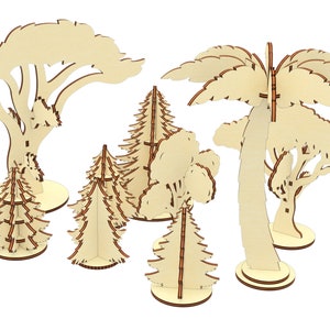 Forest - Laser Cut 3d Design, Glowforge Pattern, Christmas Tree - Etsy