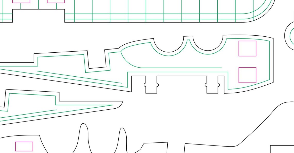 Glowforge Svg Laser File Airplane Dxf Files for Laser Cut | Etsy