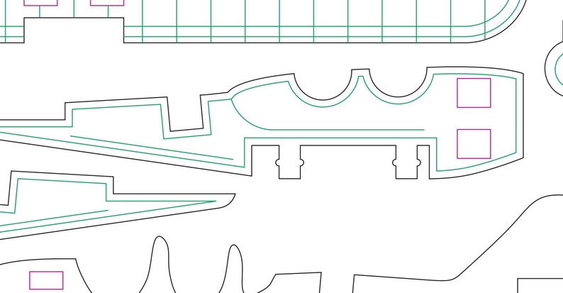 Glowforge Svg Laser File Airplane Dxf Files for Laser Cut | Etsy
