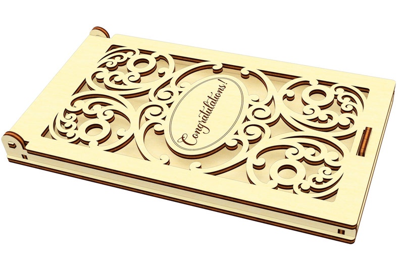Gift Envelope Box Laser Cut Files Money Card Pattern for - Etsy