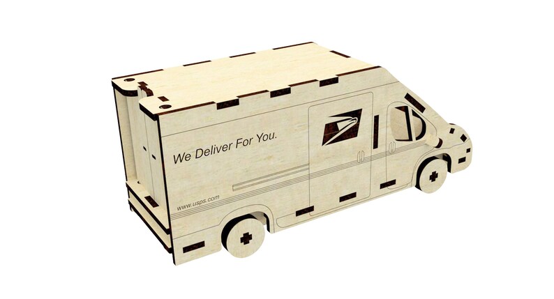 Mail Truck Model - Laser Cutting Template, SVG Digital File (instant ...