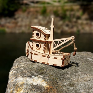 Fishing Boat - Laser Cut File, Ship Vector Plan for Cutting Machines ...