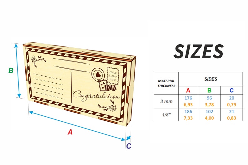Cash Envelope Laser Cut File Wedding Gift Box Pattern - Etsy