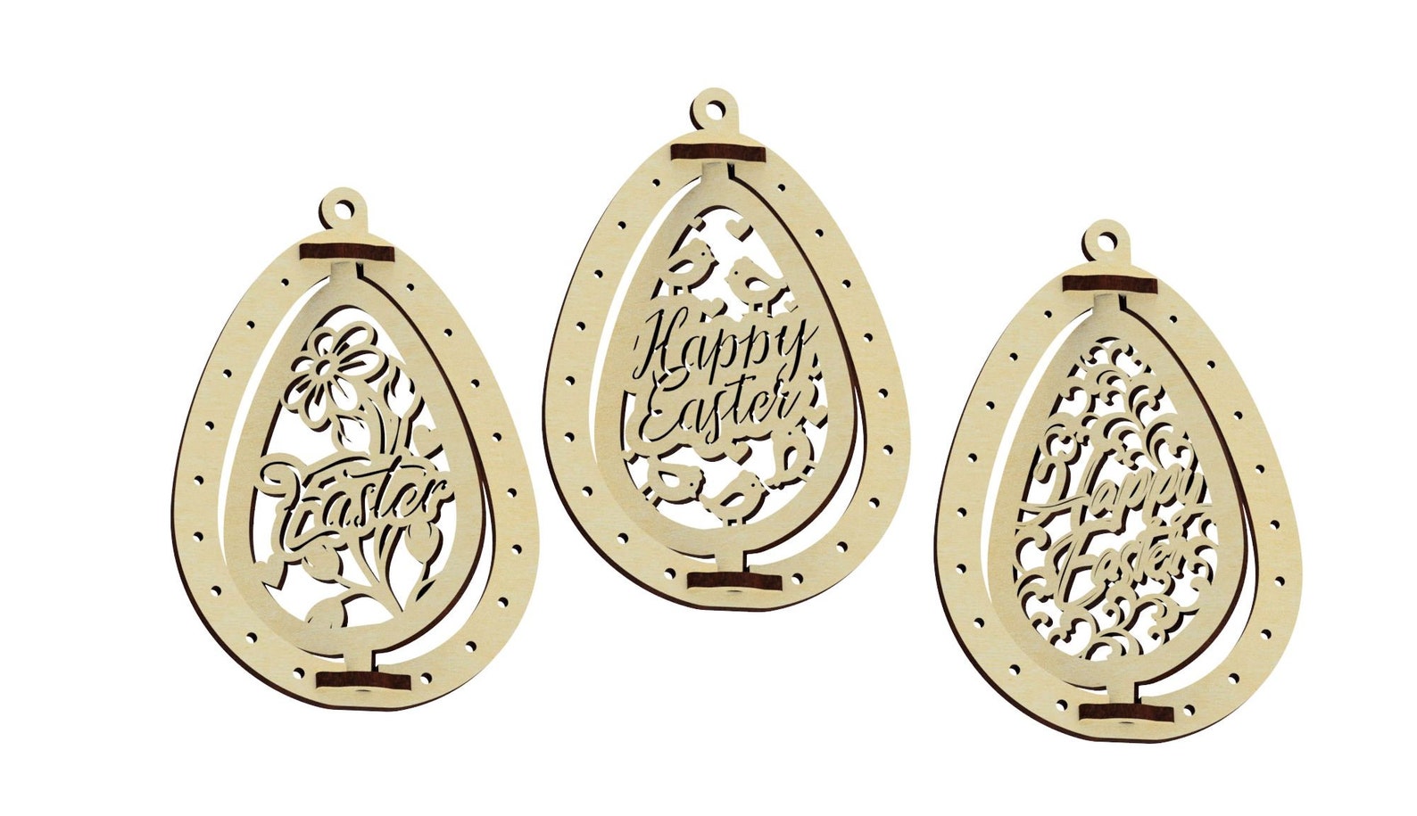 Laser Cut Files Easter Dxf Files Easter Eggs Template Plywood - Etsy