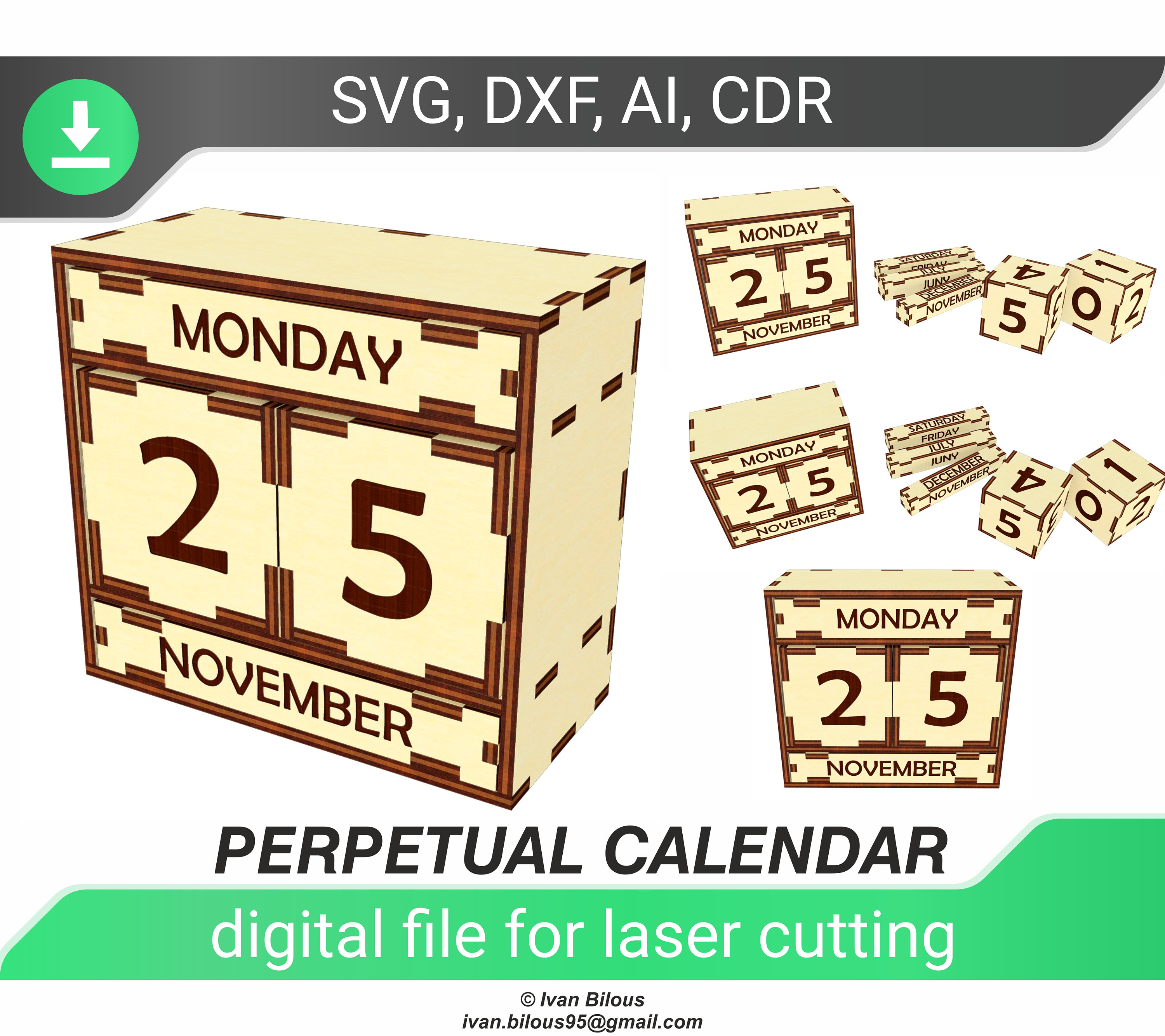 Craft Supplies & Tools SVG laser cut files Glowforge pattern Perpetual ...