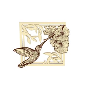 Hummingbird Laser Cut 3d Picture - SVG Layered Laser File, Digital Plan ...