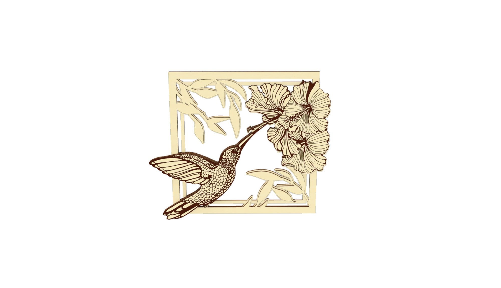 Hummingbird Laser Cut 3d Picture - SVG Layered Laser File, Digital Plan ...