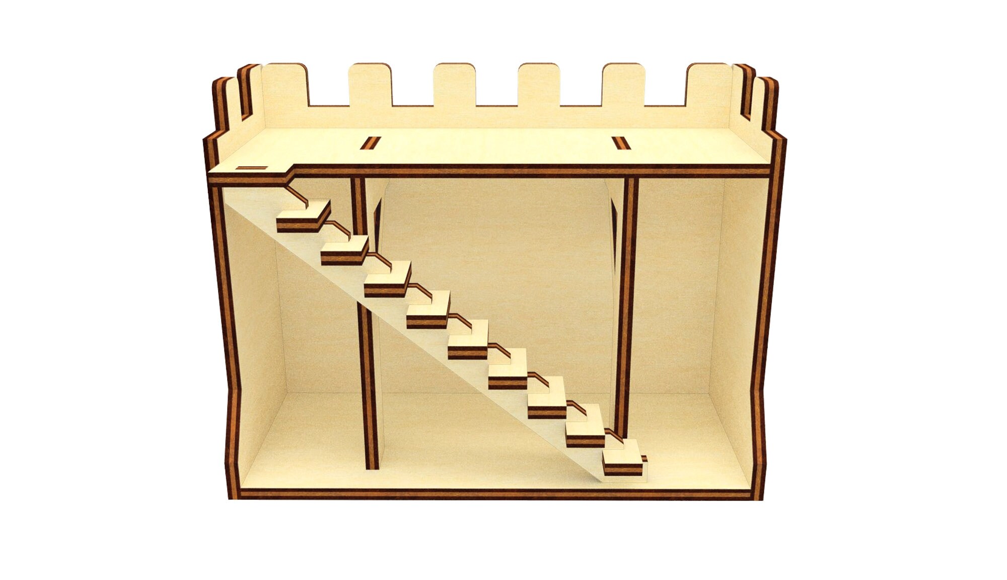 Castle Wall Laser Cut Files Glowforge Pattern | Etsy