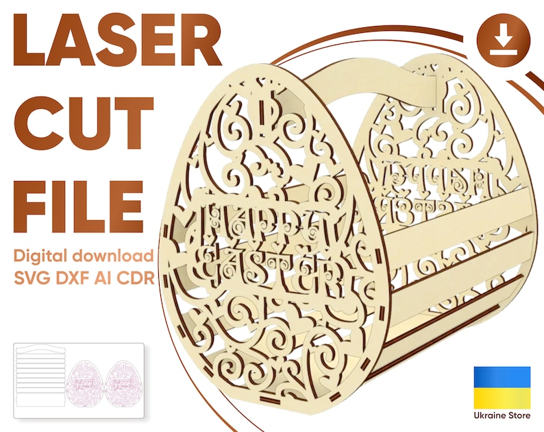 Easter Laser Cut File Easter Dxf Files for Laser Template - Etsy