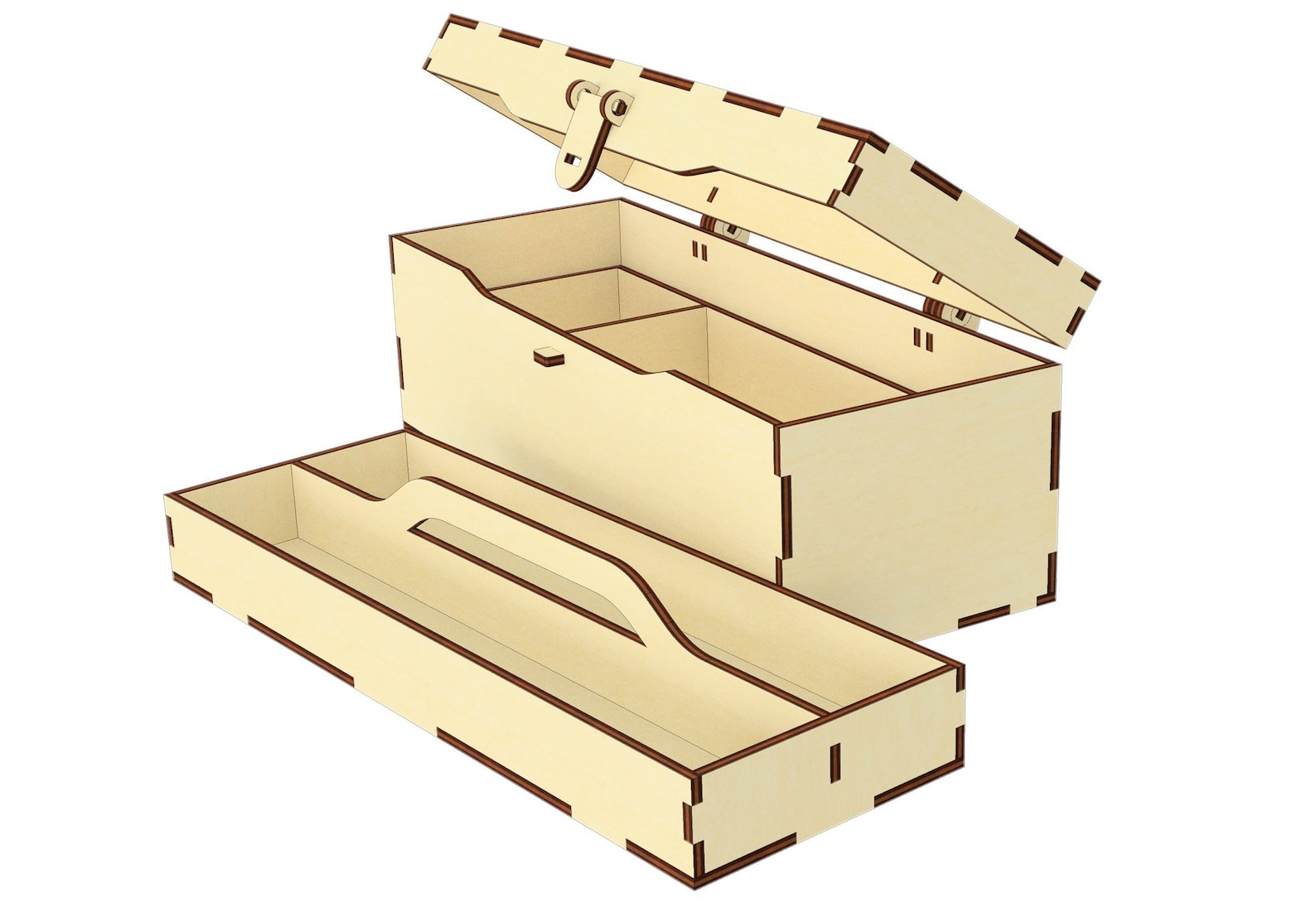 Tool Box Laser Cut File, SVG Organizer With Removable Tray Template ...