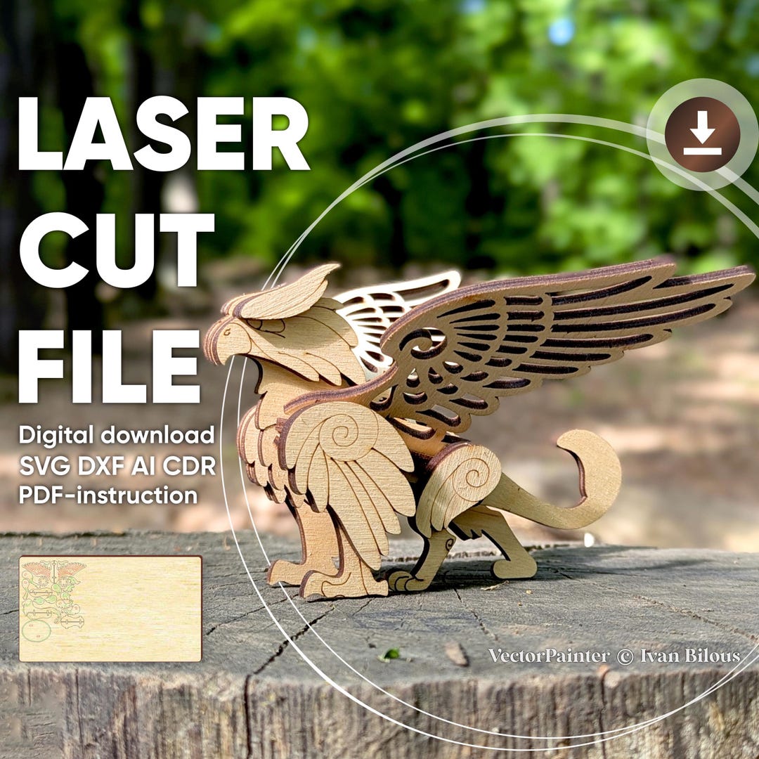 Gryphon - Laser Cutting File, Plywood Project With Instructions - Etsy
